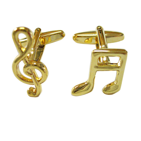 Kiola Designs | Accessories | Gold Toned Musical Note Cufflinks | Poshmark